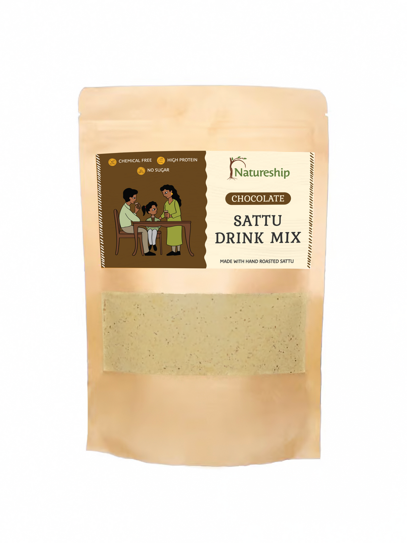 Chocolate Sattu Drink Mix – Barley-Based |Hand-Roasted | High Protein ...